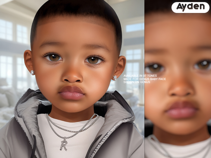 Second Life Marketplace - Toddlers. "Ayden" Skin #Mocha